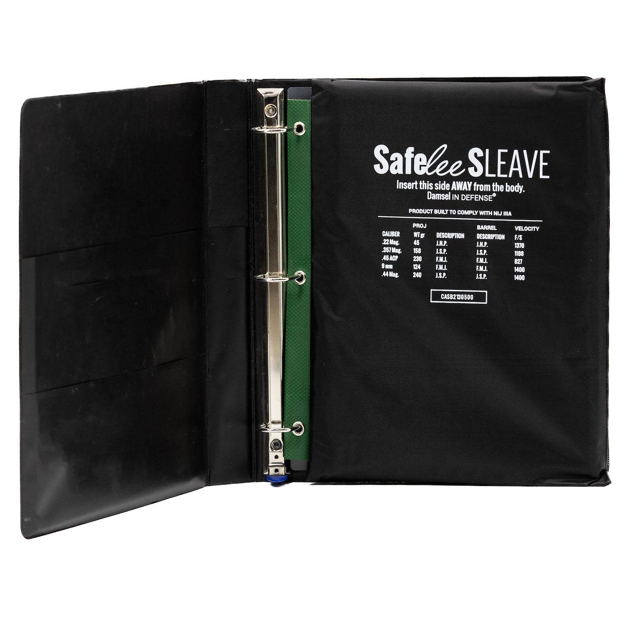 SafeLee Sleave 3 Ring Binder - Bulletproof Panel – Damsel in Defense